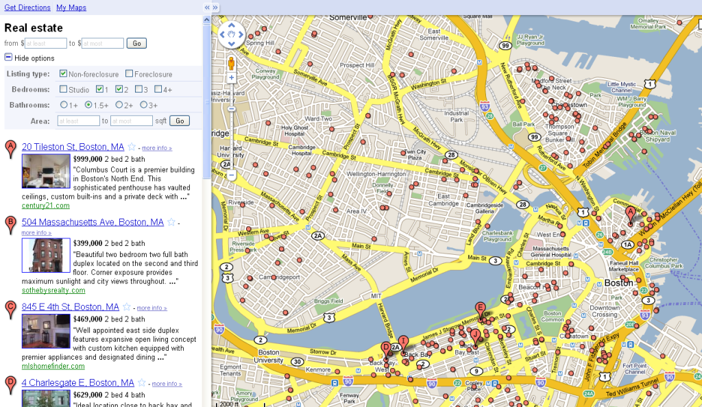 Google Adds Real Estate Listings to Google Maps - GeekEstate Blog